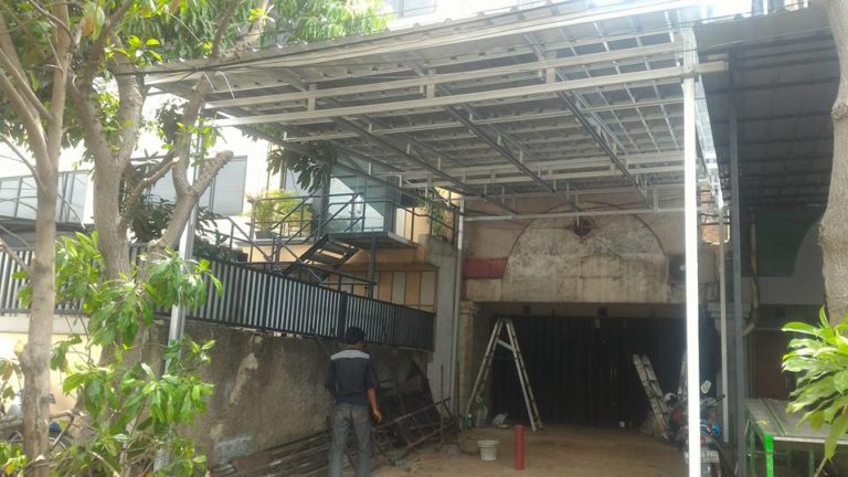 Canopy baja ringan cremona atap spandeck di Ruko Benhil - cikarang baru ...