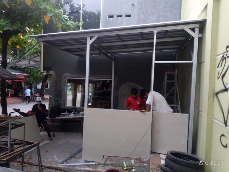 Kanopi baja ringan spandeck di pasar bersih - cikarang baru | Baja Ringan Cikarang