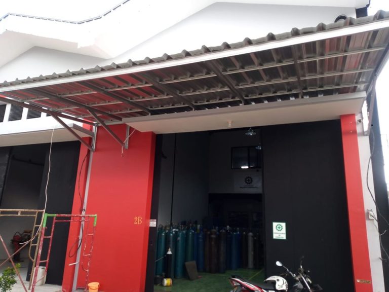 Kanopi baja ringan spandeck di gudang citarik cikarang timur | Baja Ringan Cikarang