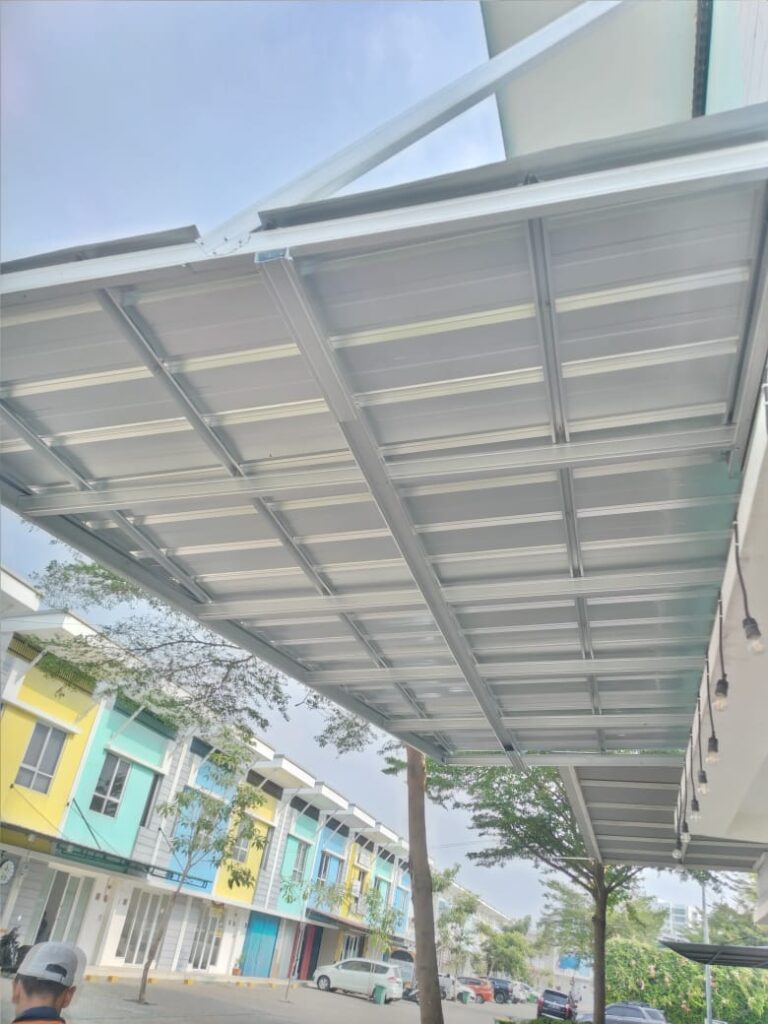Kanopi baja ringan spandeck dan alderon RS di ruko D’cortez, jababeka ...